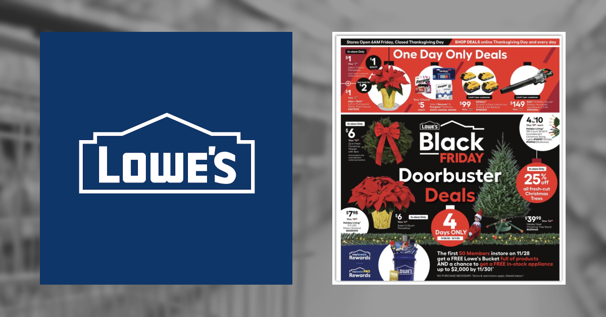 Lowe's 2025 Black Friday Sale - GottaDEAL